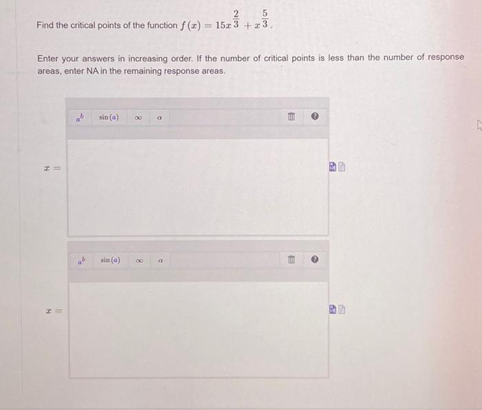 Solved Find the critical points of the function | Chegg.com