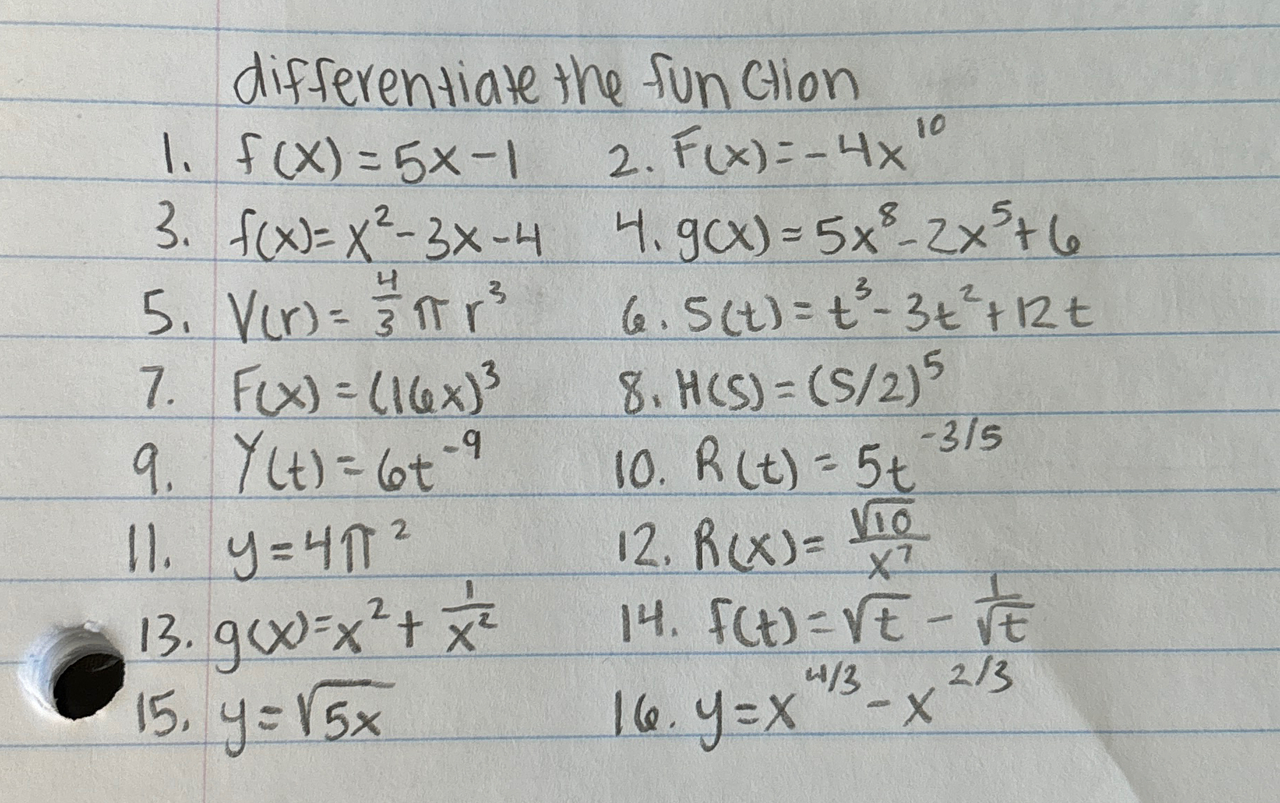 Solved differentiate the | Chegg.com