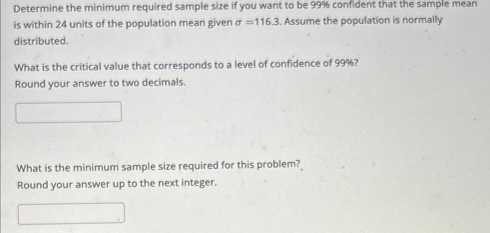 Solved Determine the minimum required sample size if you | Chegg.com