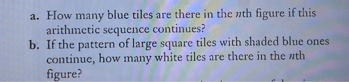 Solved 3. In the tile pattern in the sequence of figures | Chegg.com