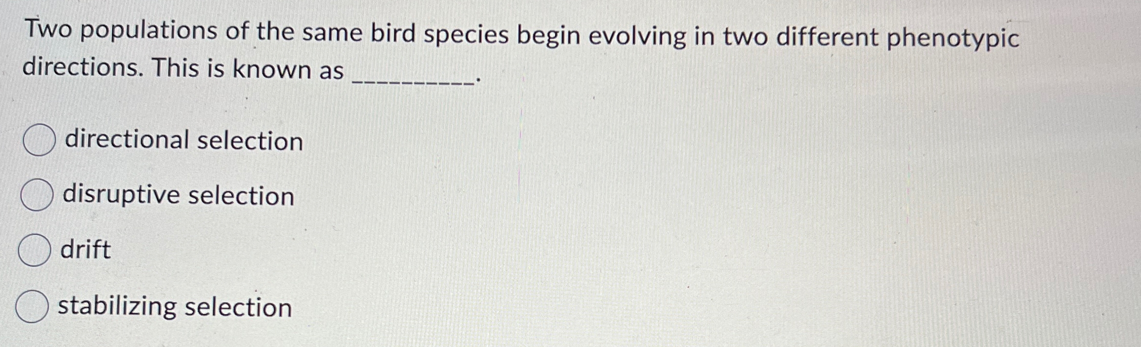 Solved Two populations of the same bird species begin | Chegg.com