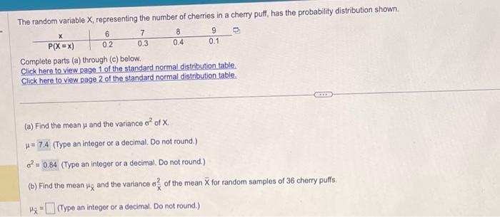 Solved The random variable X, representing the number of | Chegg.com