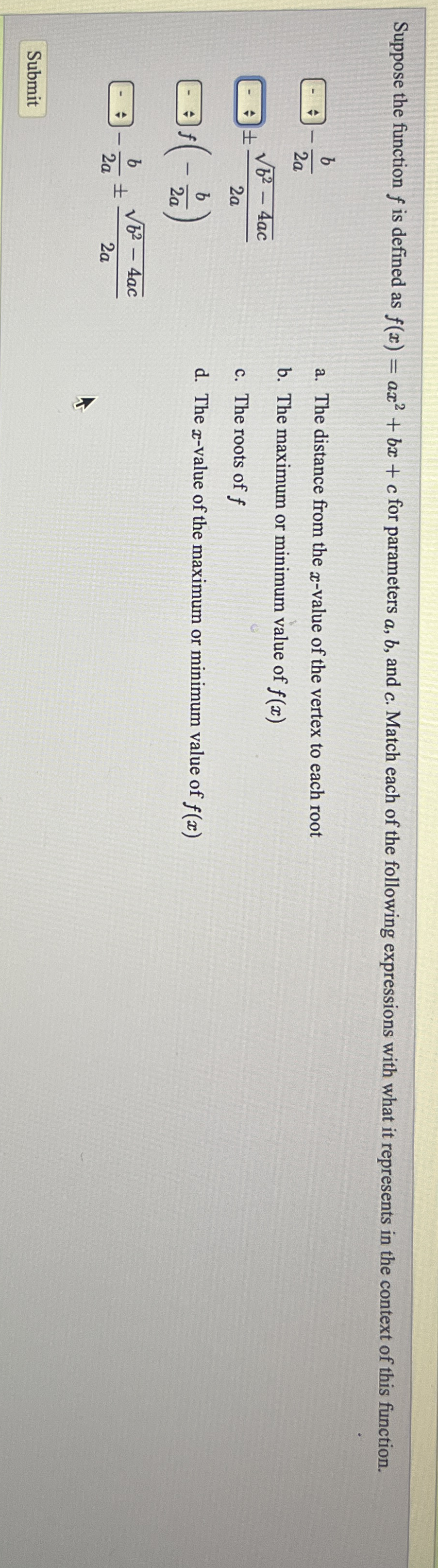 Solved Suppose the function f ﻿is defined as f(x)=ax2 bx c | Chegg.com