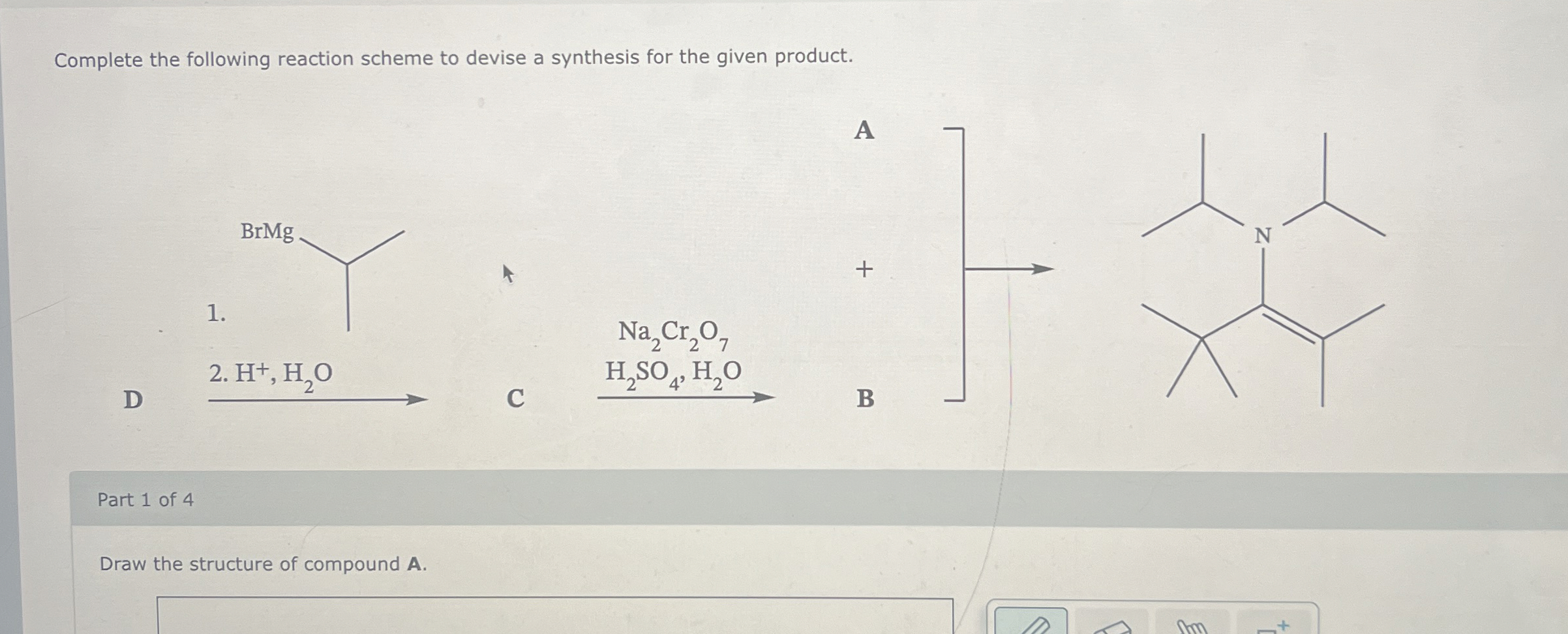 Solved Complete the following reaction scheme to devise a | Chegg.com