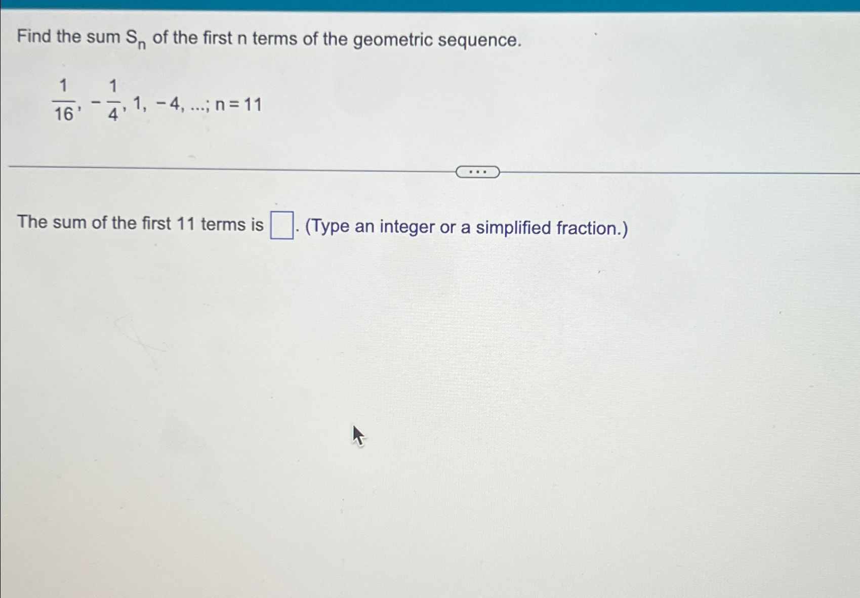 Solved Find the sum Sn ﻿of the first n ﻿terms of the | Chegg.com
