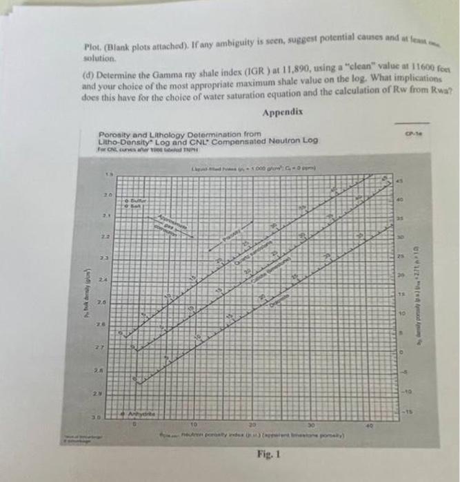 Solved 7. You have a suite of logs comprising, CALI (Caliper | Chegg.com
