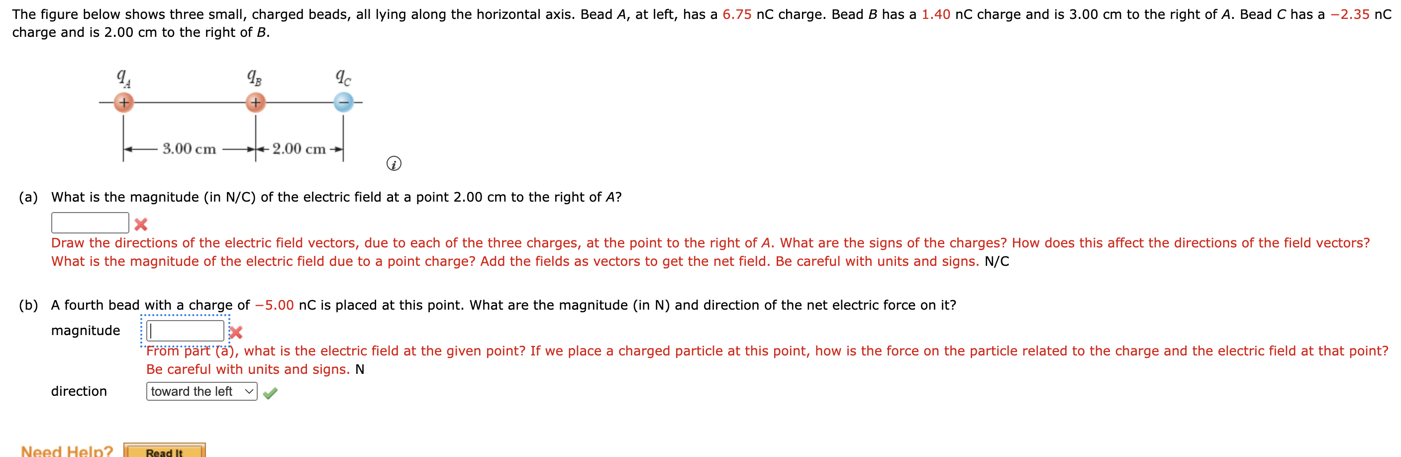 Solved charge and is 2.00cm ﻿to the right of B.(a) ﻿What is | Chegg.com
