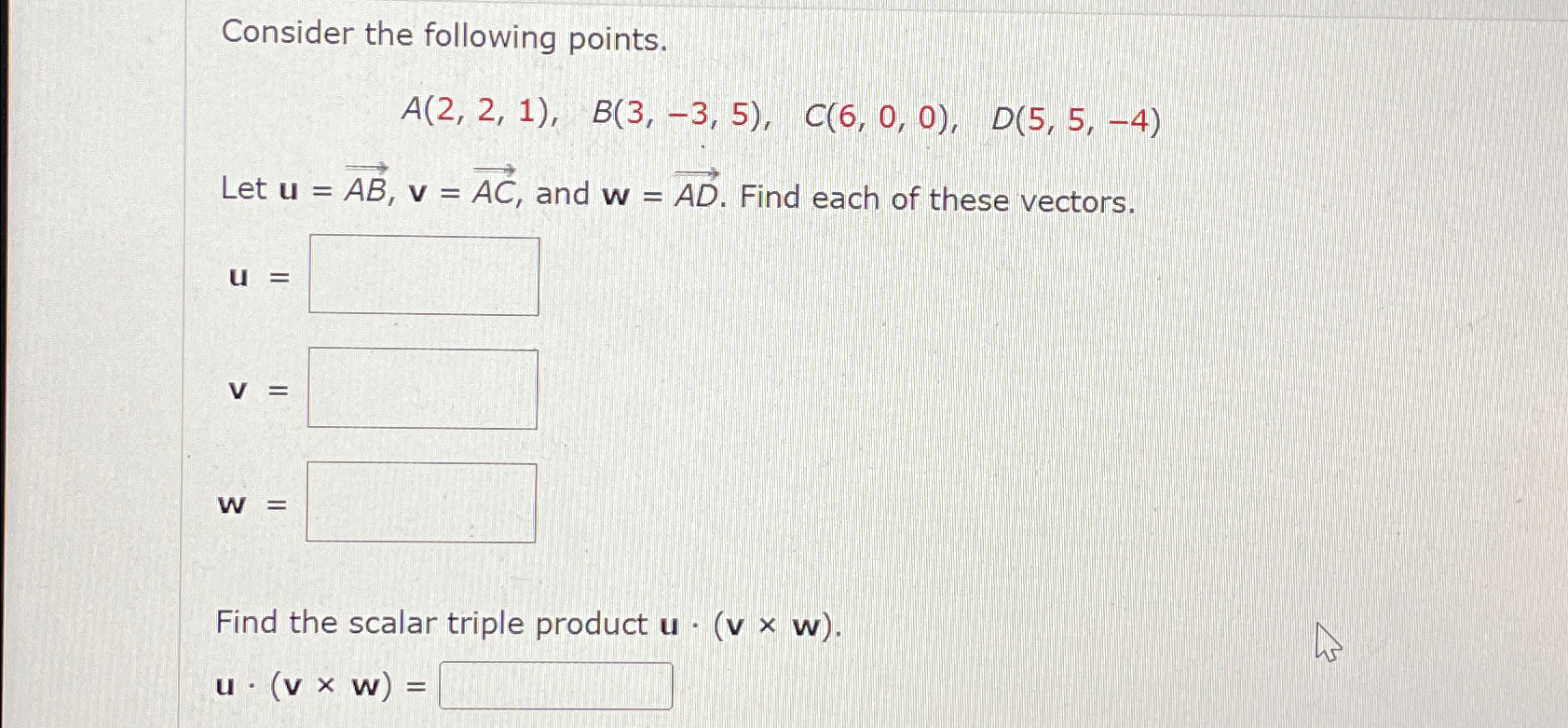 Solved Consider the following | Chegg.com