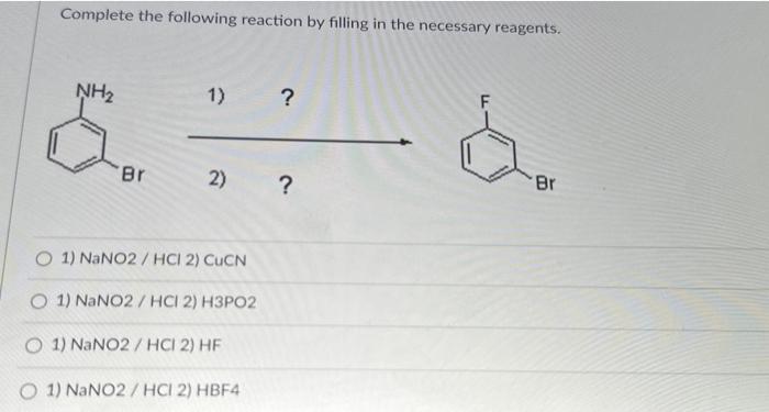 Solved Complete the following reaction by filling in the | Chegg.com