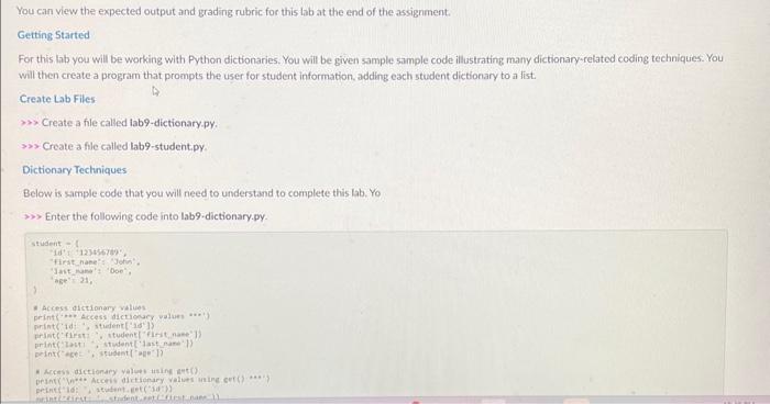 Solved You can view the expected output and grading rubric | Chegg.com