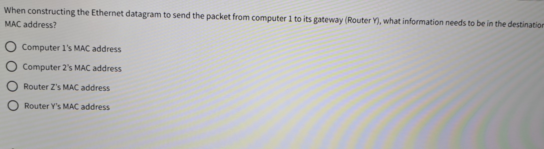Solved When Constructing The Ethernet Datagram To Send The 