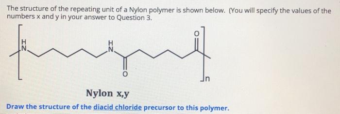 Solved The structure of the repeating unit of a Nylon | Chegg.com