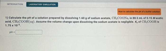 Solved INTRODUCTION LABORATORY SIMULATION How to calculate | Chegg.com
