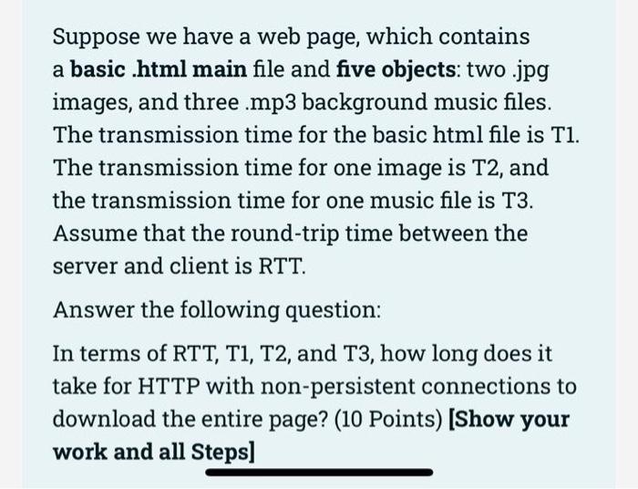 Solved Suppose we have a web page, which contains a basic | Chegg.com