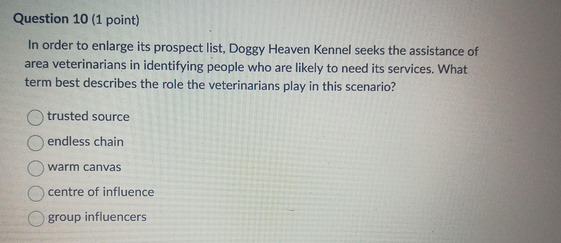 Solved The textbook identifies several prospecting criteria. | Chegg.com