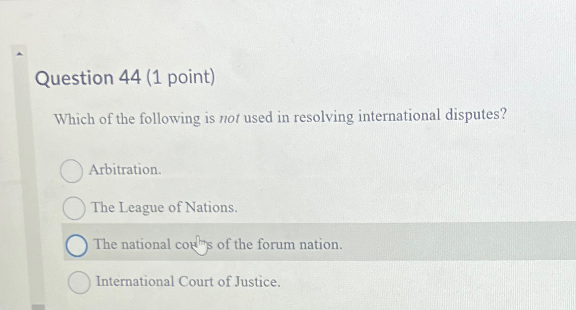 Solved Question 44 (1 ﻿point)Which of the following is not | Chegg.com