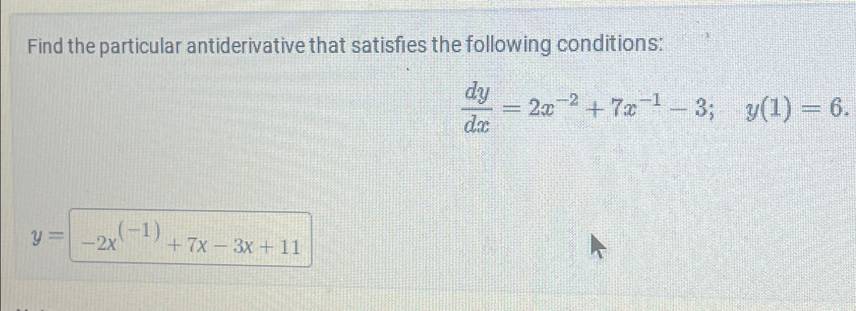 Solved Find The Particular Antiderivative That Satisfies The