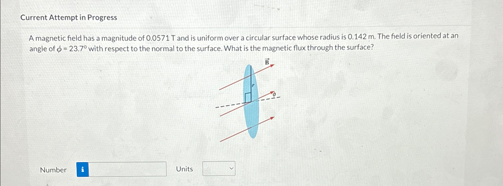 Solved Current Attempt in ProgressA magnetic field has a | Chegg.com