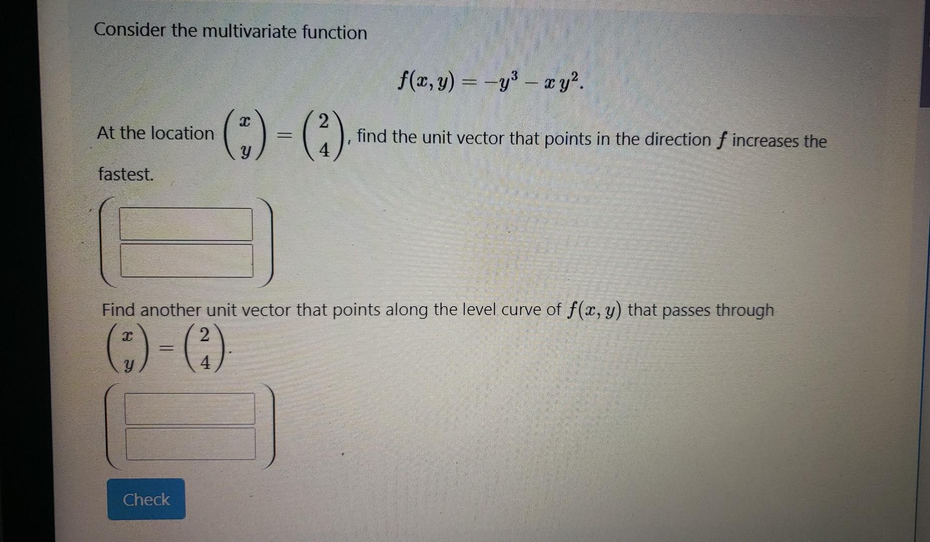 Solved Consider the multivariate function f(x,y) = -y3 – | Chegg.com