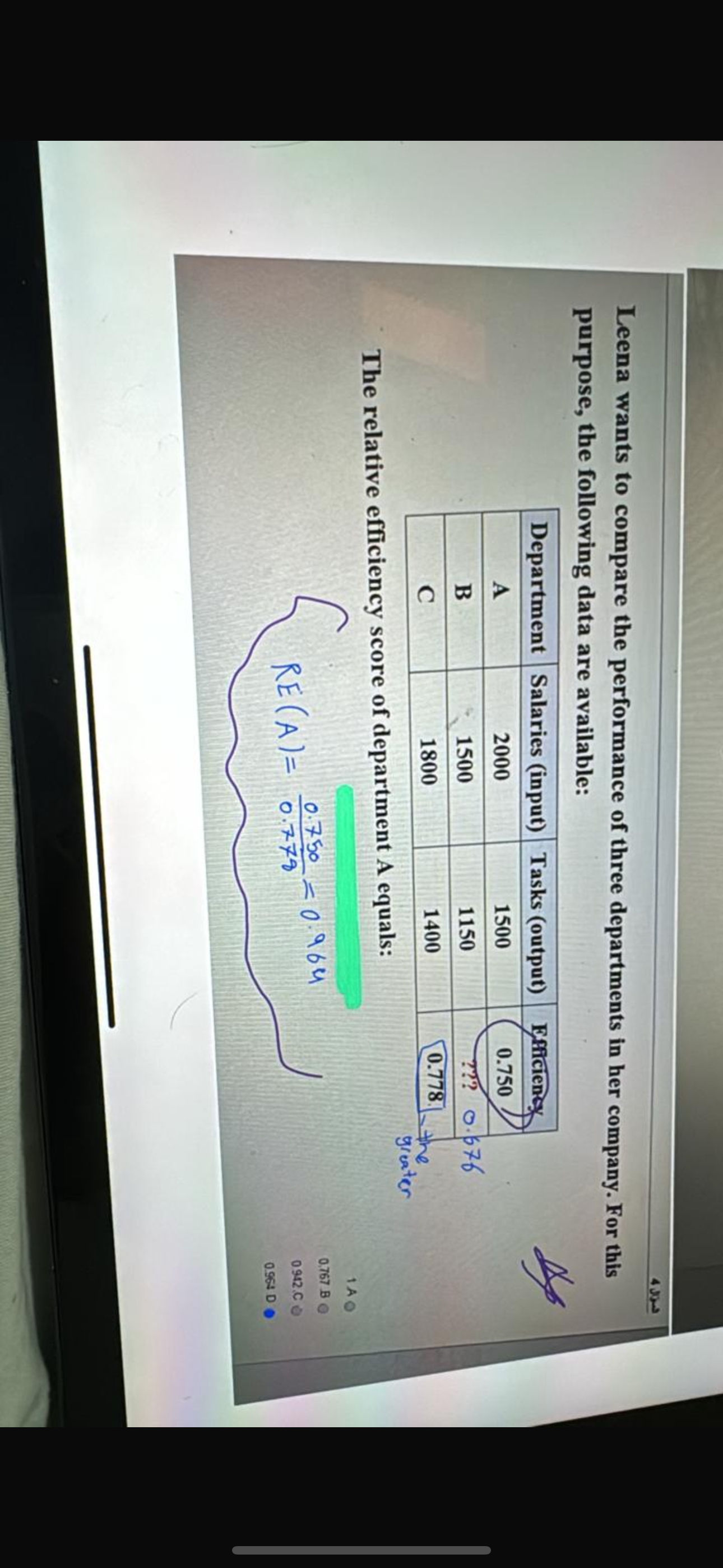Solved 4000Leena wants to compare the performance of three | Chegg.com