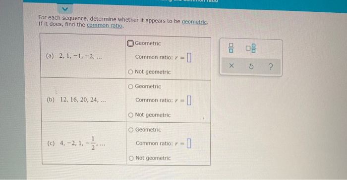 Solved For each sequence, determine whether it appears to be | Chegg.com