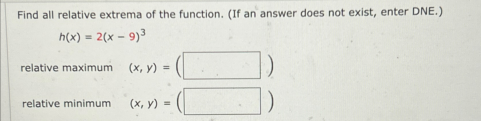 Solved Find all relative extrema of the function. (If an | Chegg.com