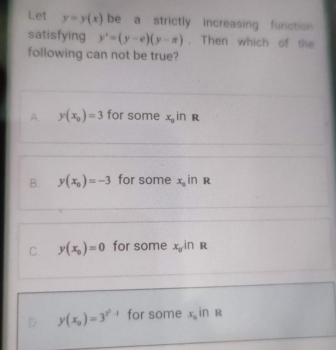 Solved Let Y Y X be A Strictly Increasing Function