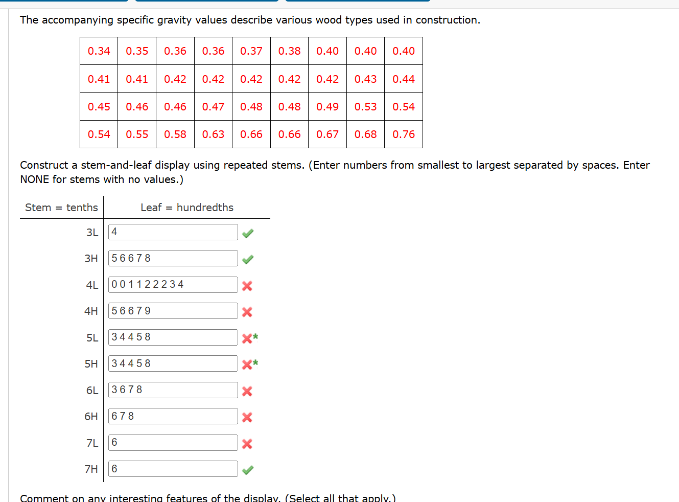 Solved The accompanying specific gravity values describe | Chegg.com Solved The accompanying specific gravity values describe | Chegg.com