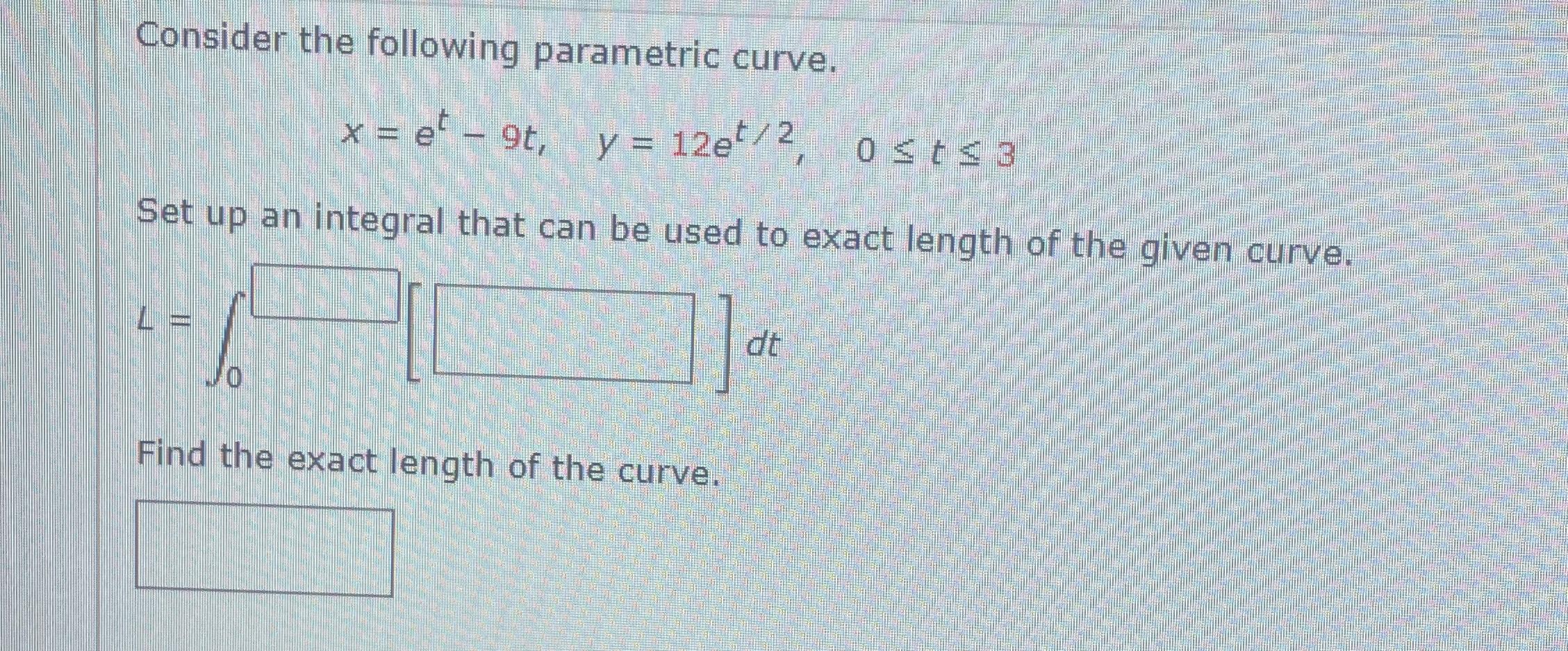 Solved Consider the following parametric | Chegg.com