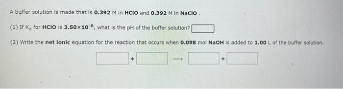 Solved A buffer solution is made that is 0.485M in CH3COOH | Chegg.com