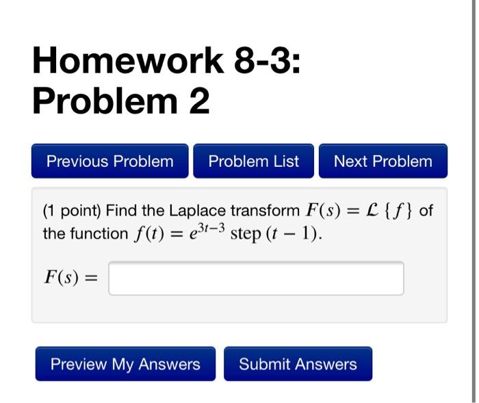 Solved Homework 8-3: Problem 1 Previous Problem Problem List | Chegg.com