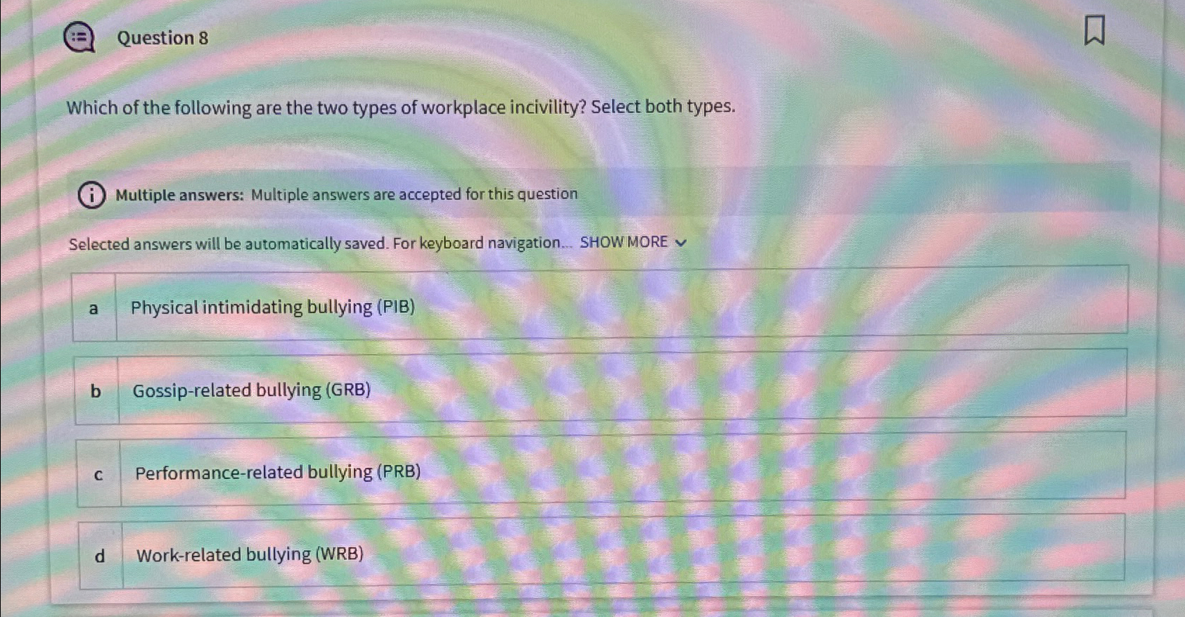 Solved Question 8Which of the following are the two types of | Chegg.com