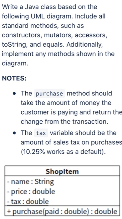 Solved JAVA QUESTION. please follow the break down grading | Chegg.com
