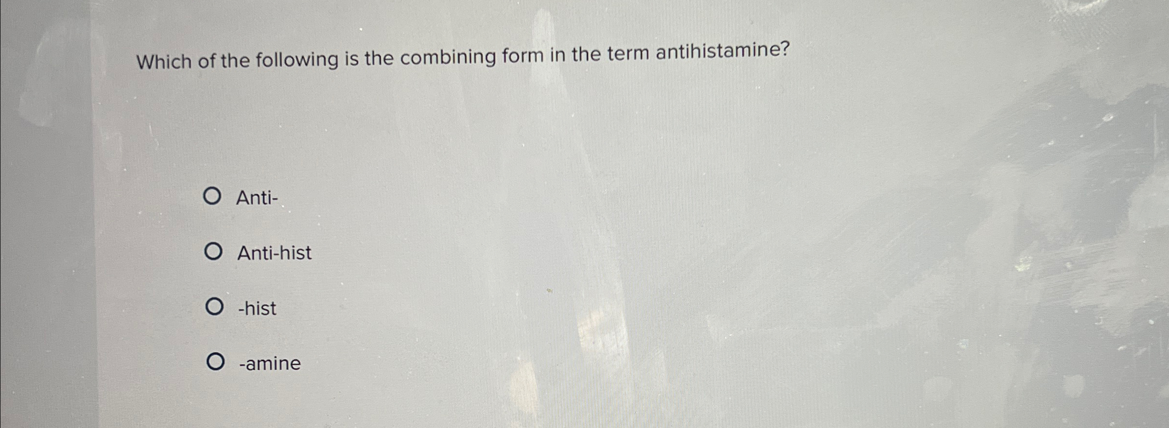 Solved Which of the following is the combining form in the | Chegg.com