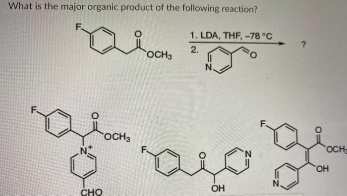 Solved What is the major organic product of the following | Chegg.com