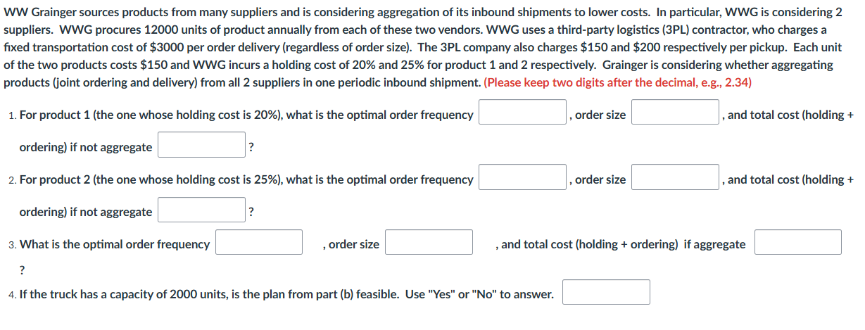 Solved WW Grainger sources products from many suppliers and | Chegg.com