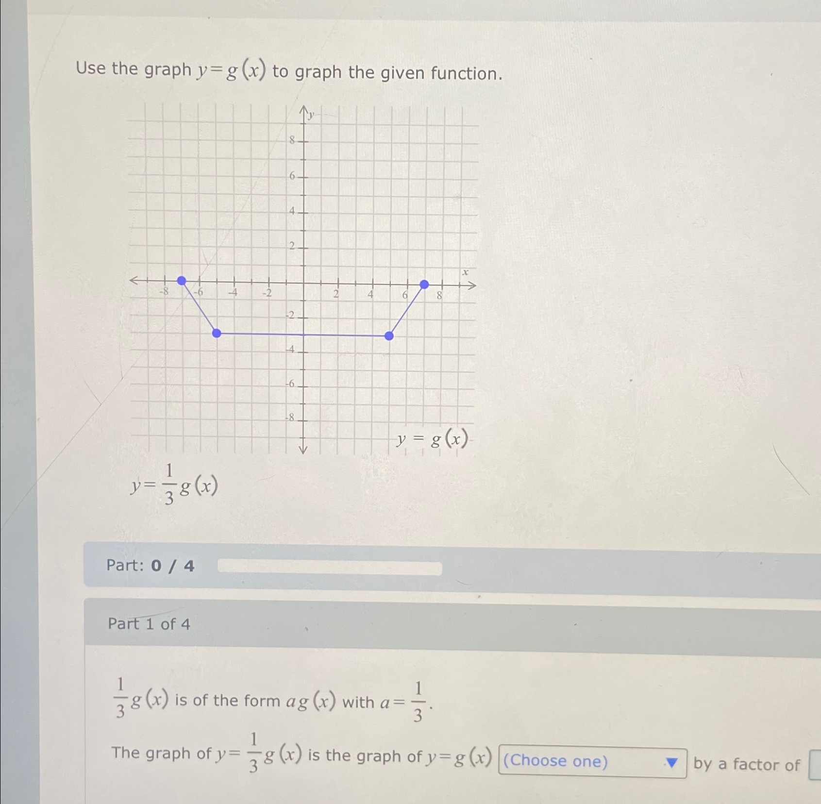 Solved Use the graph y=g(x) ﻿to graph the given | Chegg.com