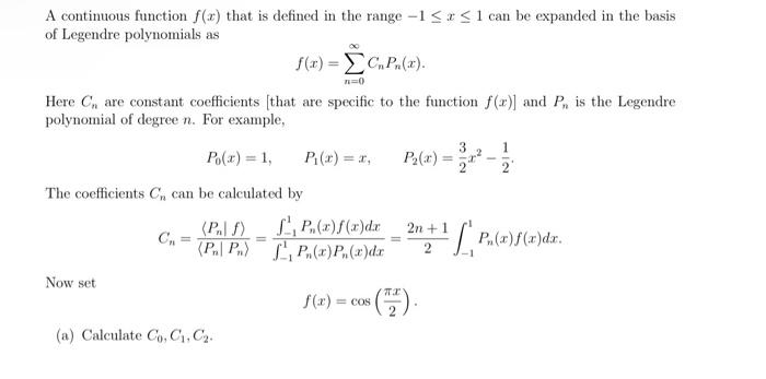 Solved A continuous function f(x) that is defined in the | Chegg.com