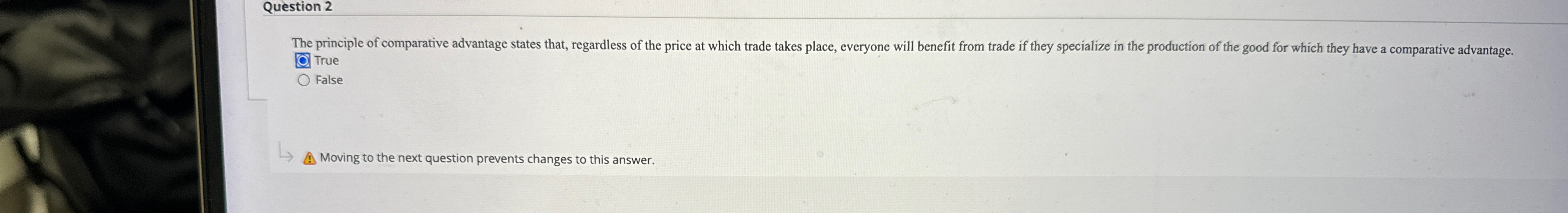 Solved Question 2The principle of comparative advantage | Chegg.com