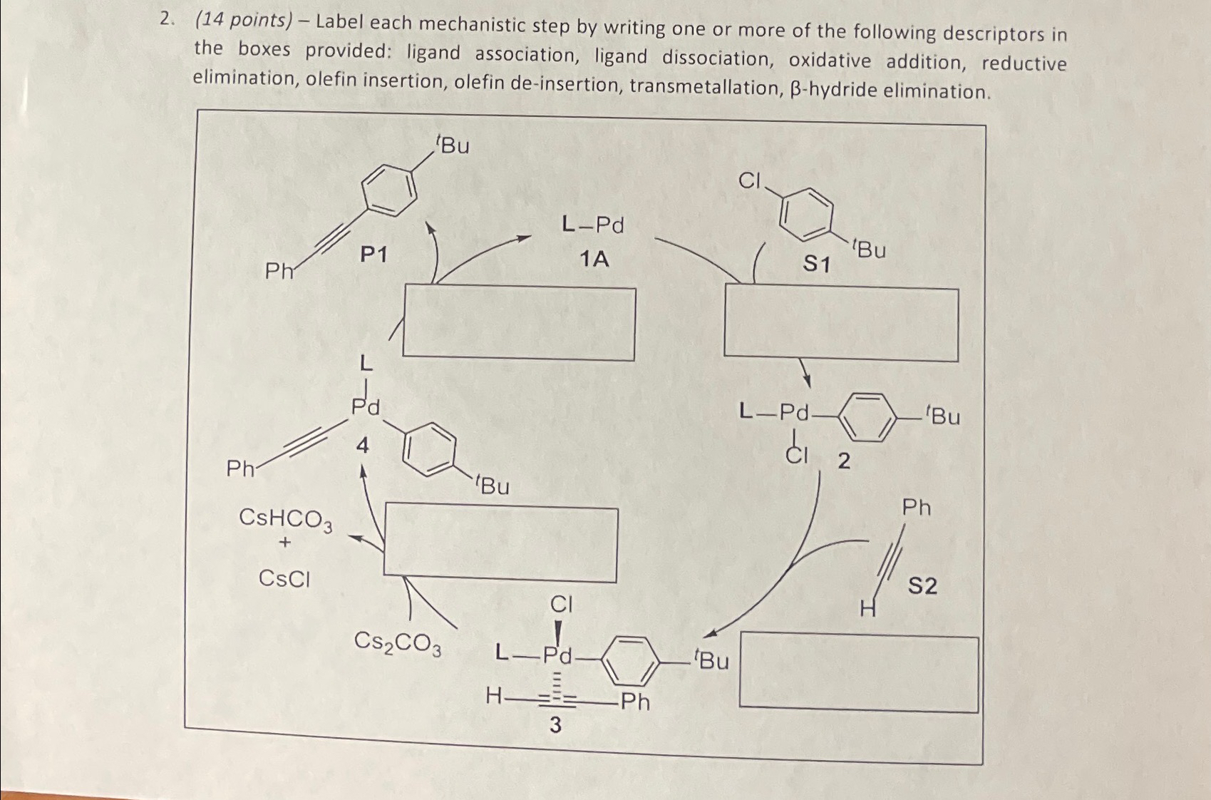 Solved (14 ﻿points) - ﻿Label each mechanistic step by | Chegg.com