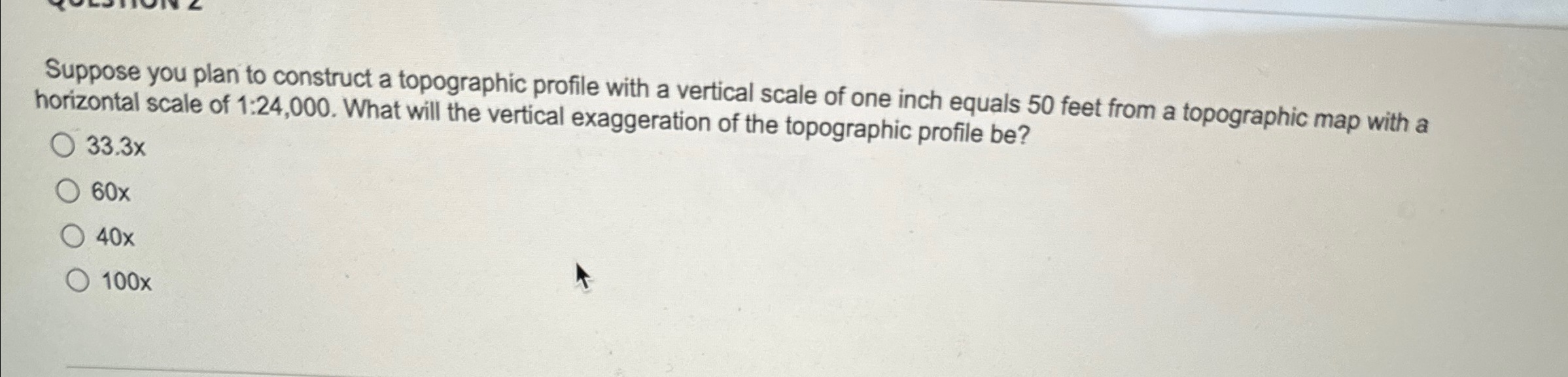 Solved Suppose you plan to construct a topographic profile | Chegg.com