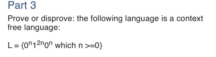 Solved Prove or disprove: the following language is a | Chegg.com