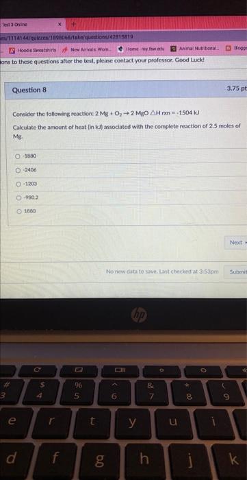 Solved Consider the following reactionc | Chegg.com