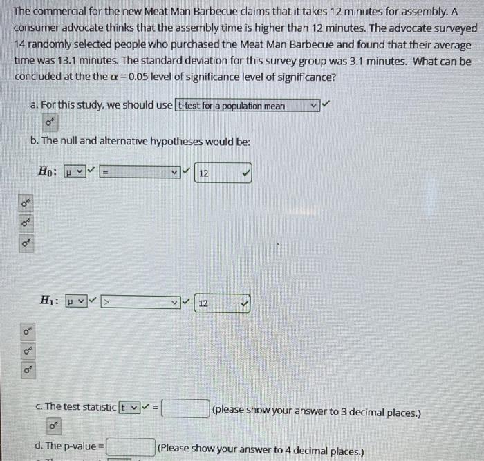 Solved The commercial for the new Meat Man Barbecue claims | Chegg.com