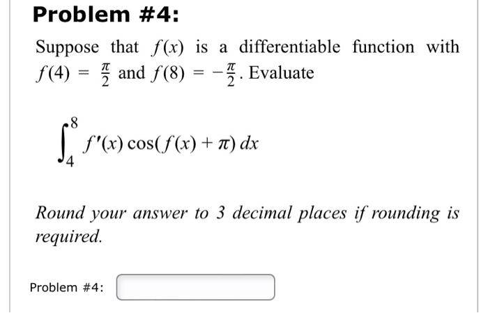 Solved Suppose that f(x) is a differentiable function with | Chegg.com