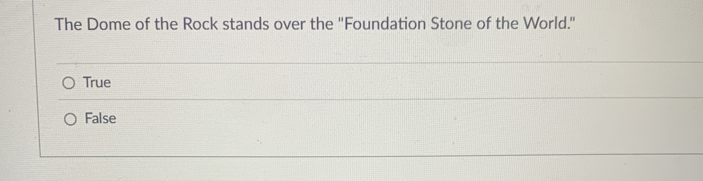 Solved The Dome of the Rock stands over the "Foundation | Chegg.com