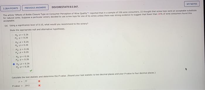 Solved 3.28/4 POINTS || PREVIOUS ANSWERS DEVORESTAT9 | Chegg.com