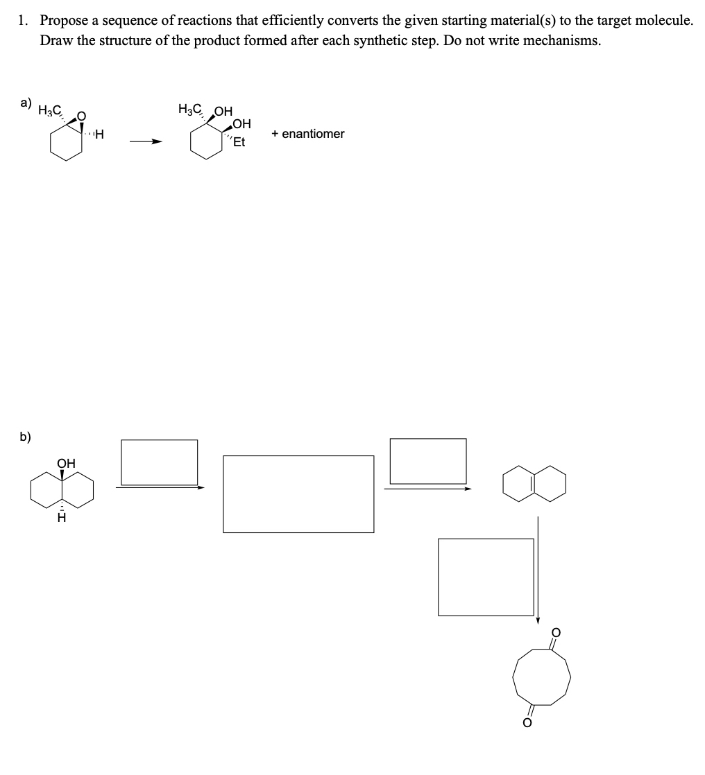 Solved Propose a sequence of reactions that efficiently | Chegg.com