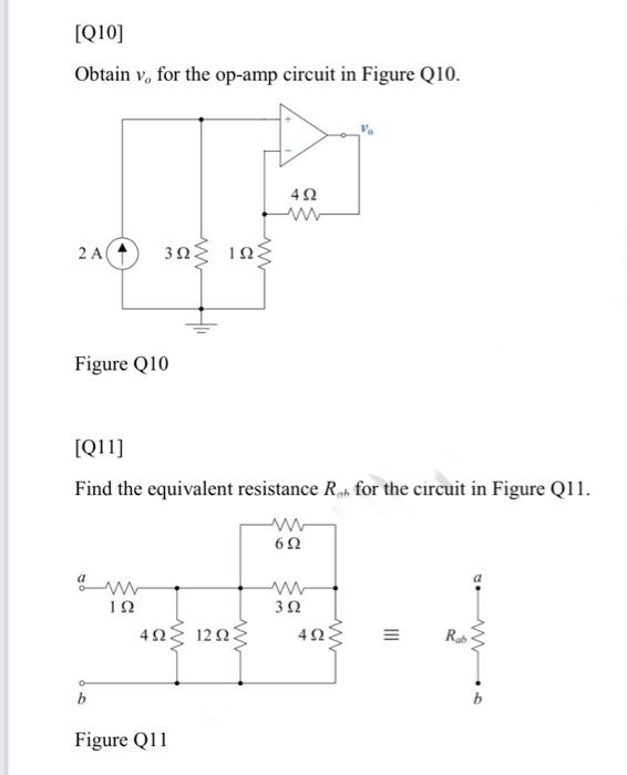 Solved Obtain vo for the op-amp circuit in Figure Q10. | Chegg.com