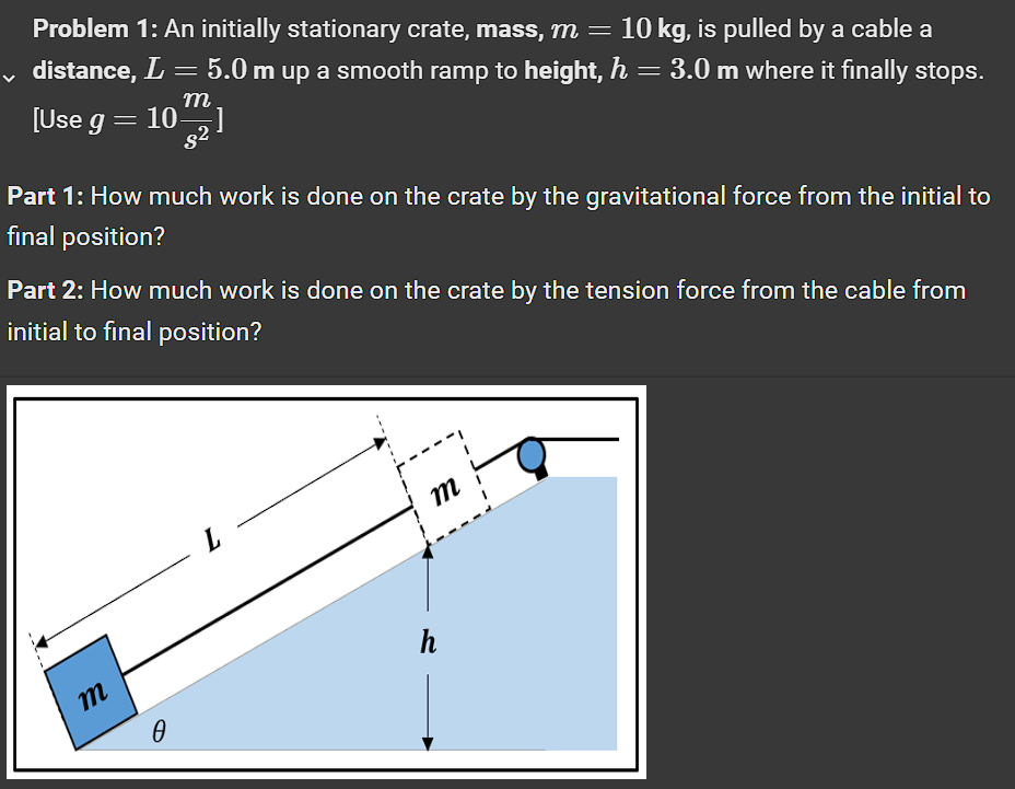 Solved Problem 1: An ﻿initially stationary crate, mass, | Chegg.com